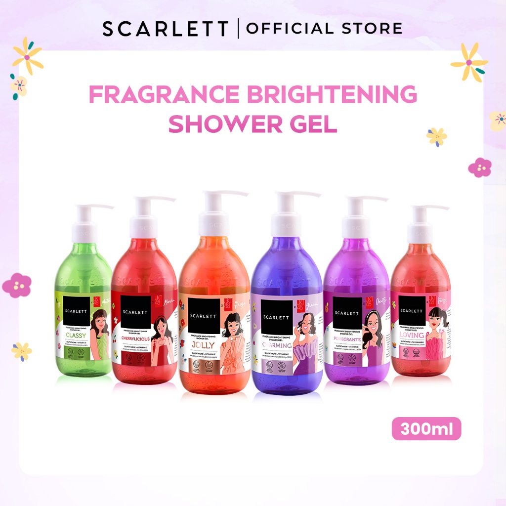 Jual SCARLETT Fragrance Brightening Shower Gel 300ml | Body Wash Sabun ...