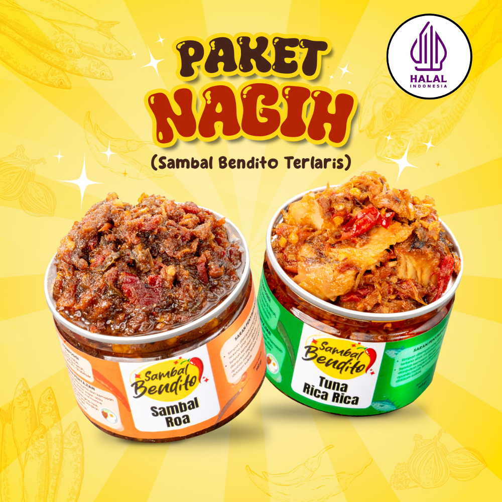 Jual BENDITO Paket Sambal Roa dan Tuna Asap Suwir Pedas Kaleng Rica ...