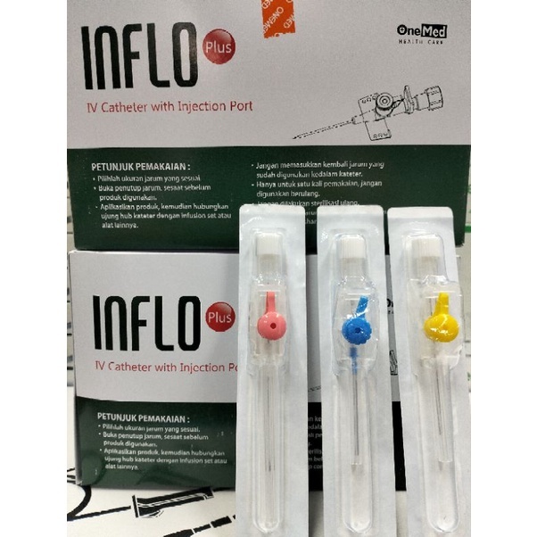 Jual INFLO Plus IV Catheter ONEMED 𝟏𝟖𝐆/𝟐𝟎𝐆/𝟐𝟐𝐆/𝟐𝟒𝐆 - Aboket Jarum Untuk ...