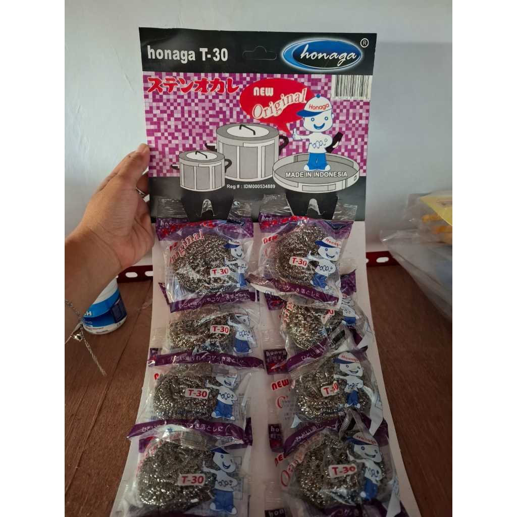 Jual Gosok Honaga T-30 gosok panci stenlis ( isi 12 pcs ) | Shopee ...