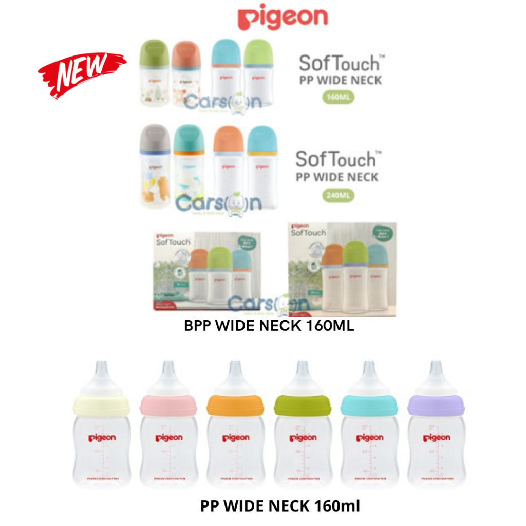 Jual Botol Susu Bayi Pigeon 160 ml |Pigeon Peristaltic Plus Wide Neck ...