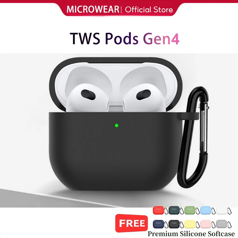 Jual Microwear TWS Pods Gen4 Earphone Bluetooth Headset iPhone + Free ...