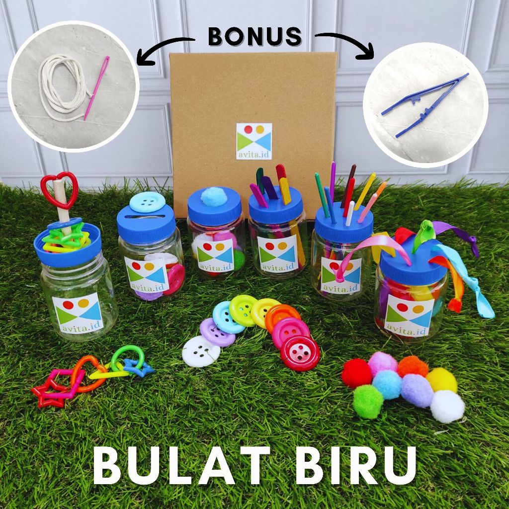 Jual Busy Jar 20 in 1 / mainan Montessori anak sensori motorik / Fine ...
