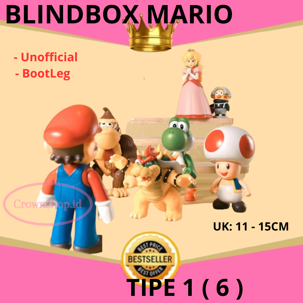 Jual BLIND BOX ANIMEE SUPER MARIO BROS CHARACTER ACTION FIGURE ANIME ...