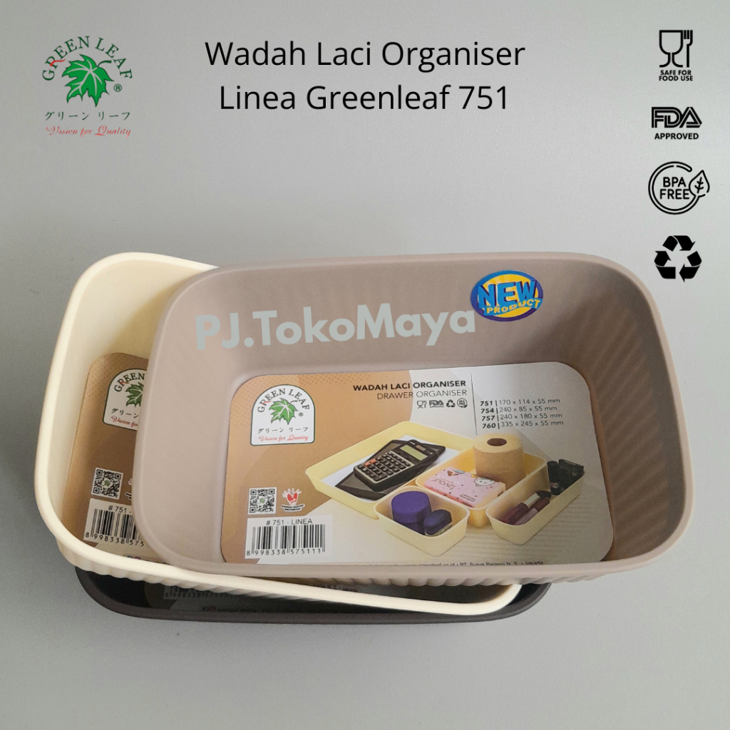 Jual GREEN LEAF 751 LINEA Wadah Laci Organiser Serbaguna/ Tempat ...