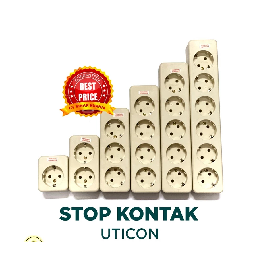 Jual Stop Kontak Arde Uticon 2 Lubang 3 Lubang Socket Terminal Kuningan Lobang Original | Shopee ...