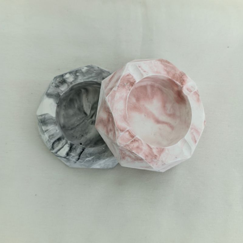 Jual ASBAK ROKOK BULAT HEXAGONAL AESTHETIC/asbak semen concrete/asbak ...