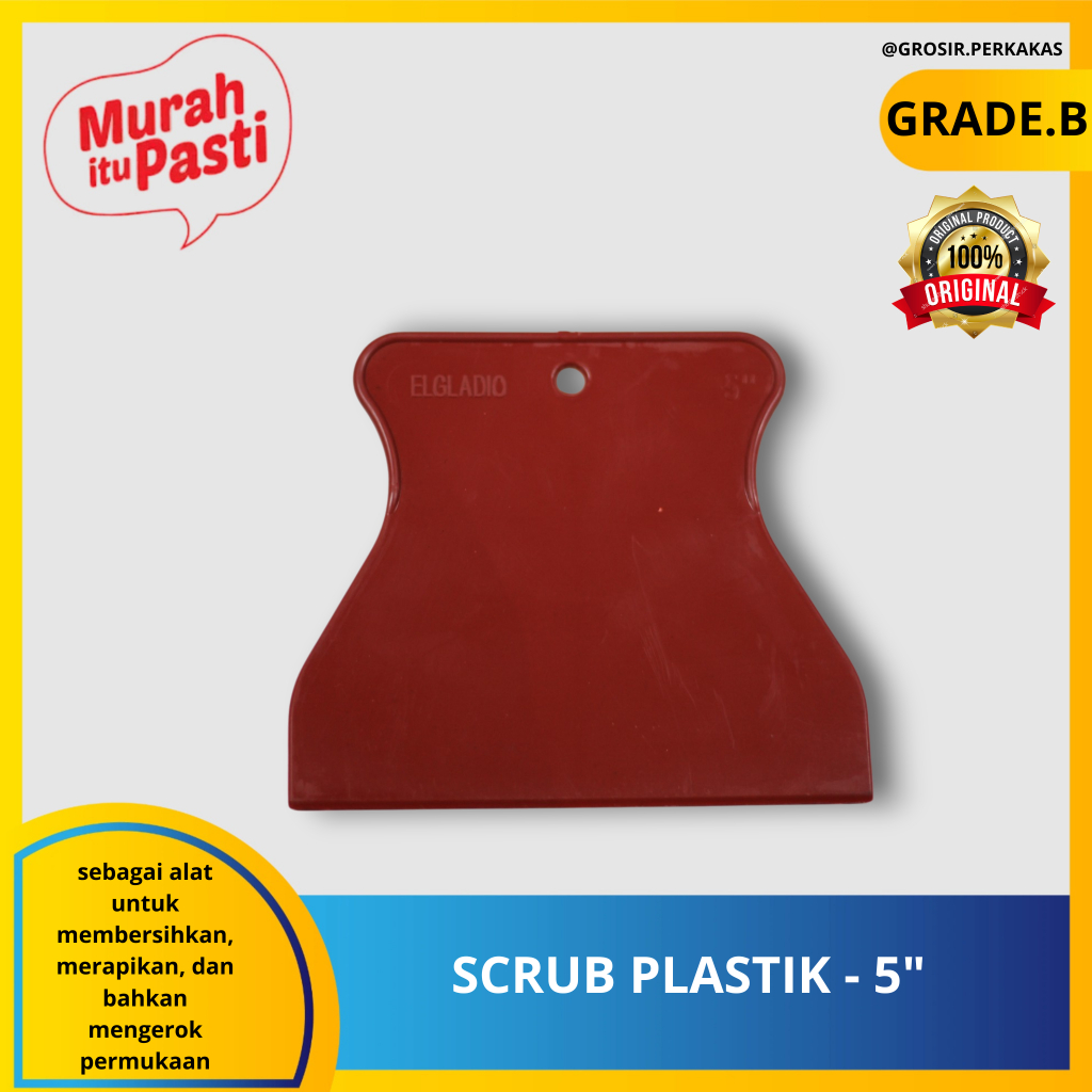 Jual SCRUB PLASTIK - 5" - scraper kape plastik - kapi dempul. [B][# ...