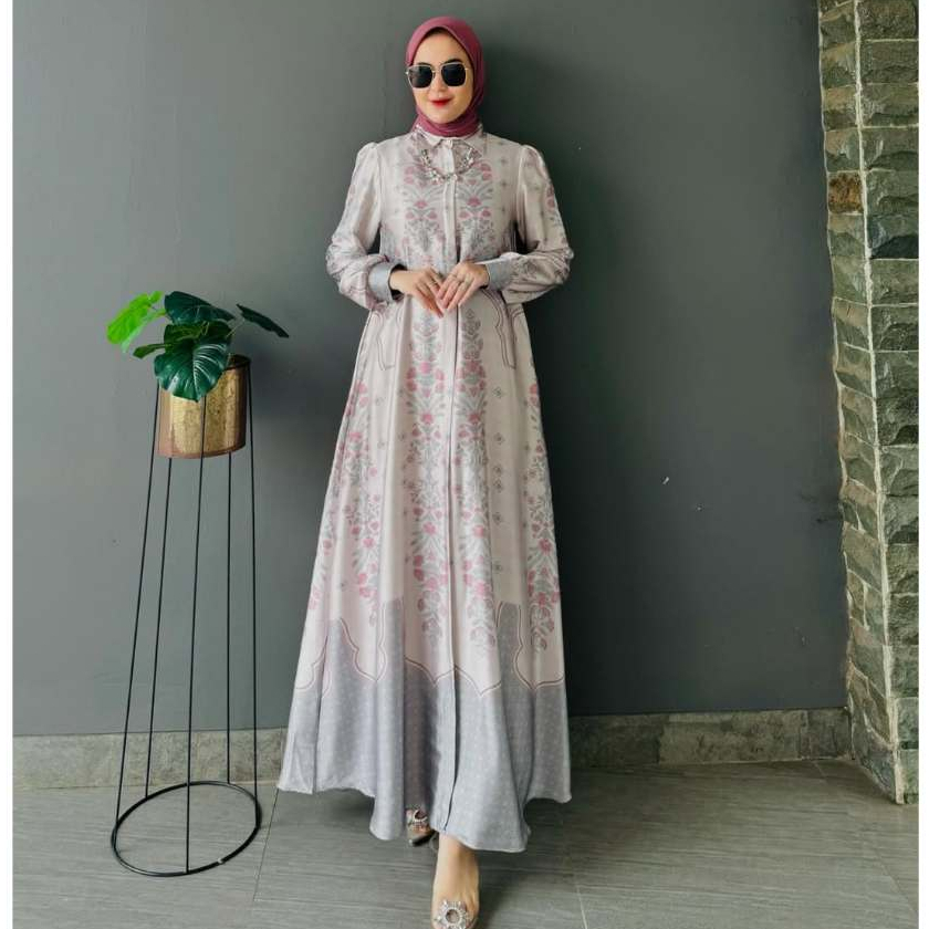 Jual . Gamis Non Hijab Bahan Armani Silk Arabian Premium Glosy Adem ...