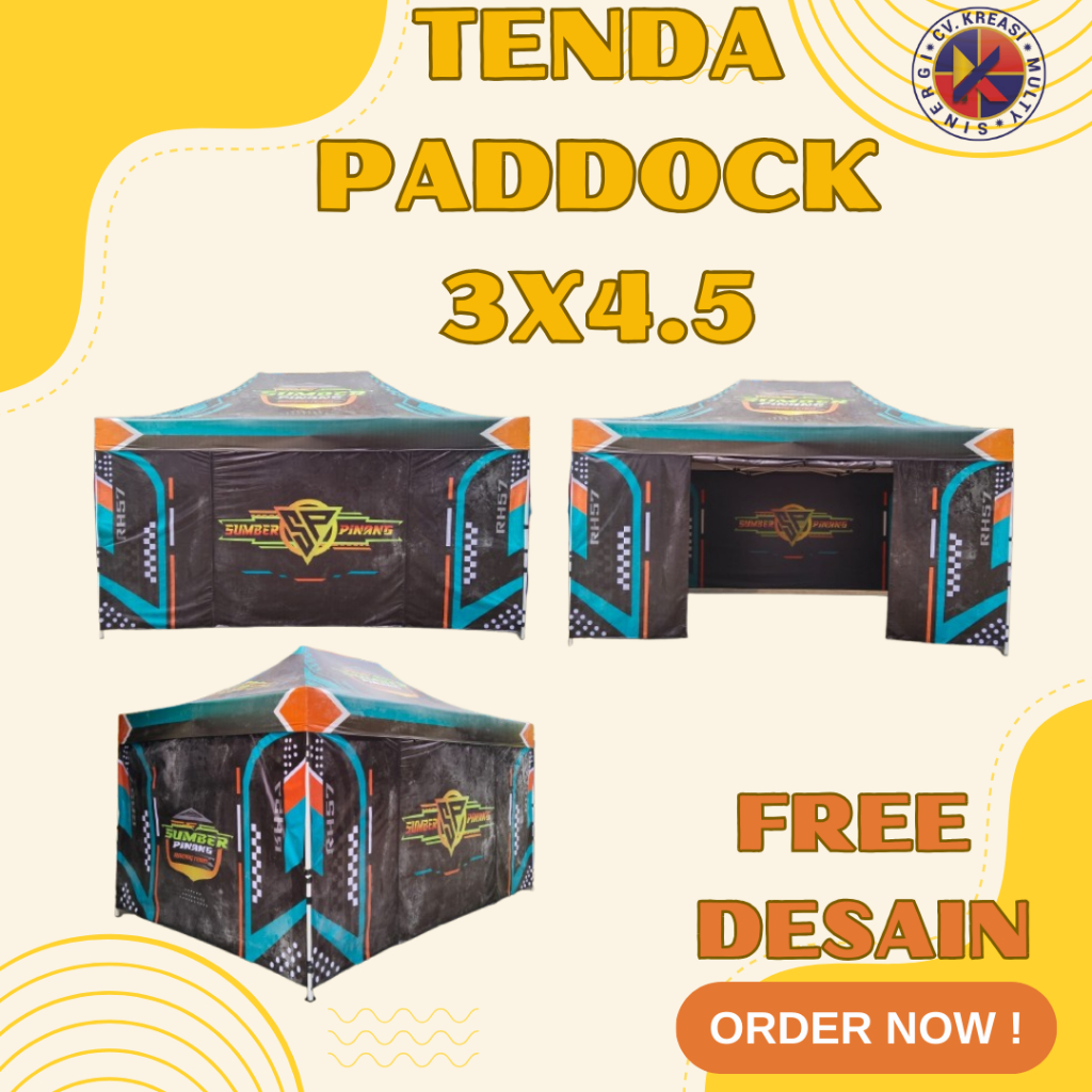 Jual TENDA PADDOCK / TENDA BALAP / TENDA RACING UKURAN 3X4,5M ...