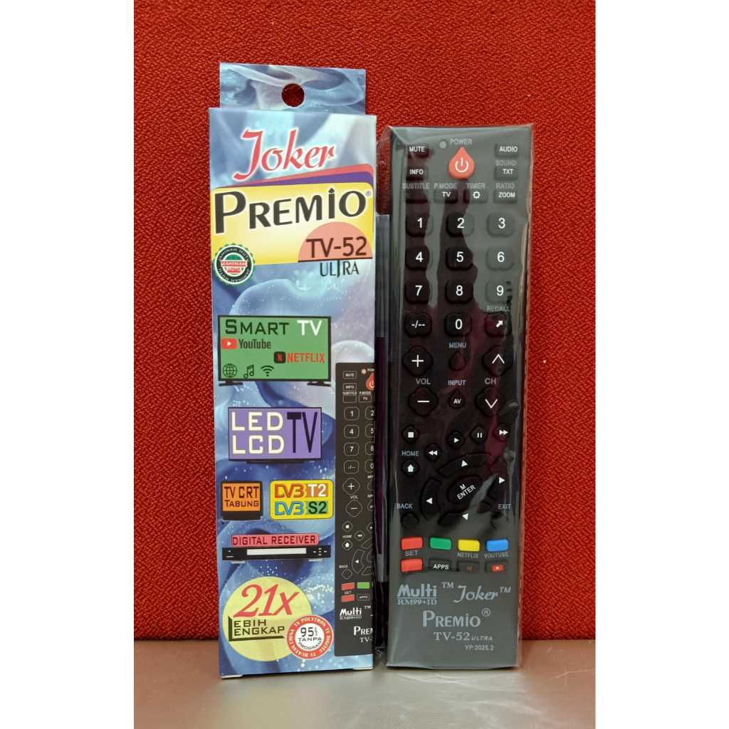 Jual Remote TV Multi 21x Premio 51+ 52+ Joker/Remote TV LCD LED HDMI ...