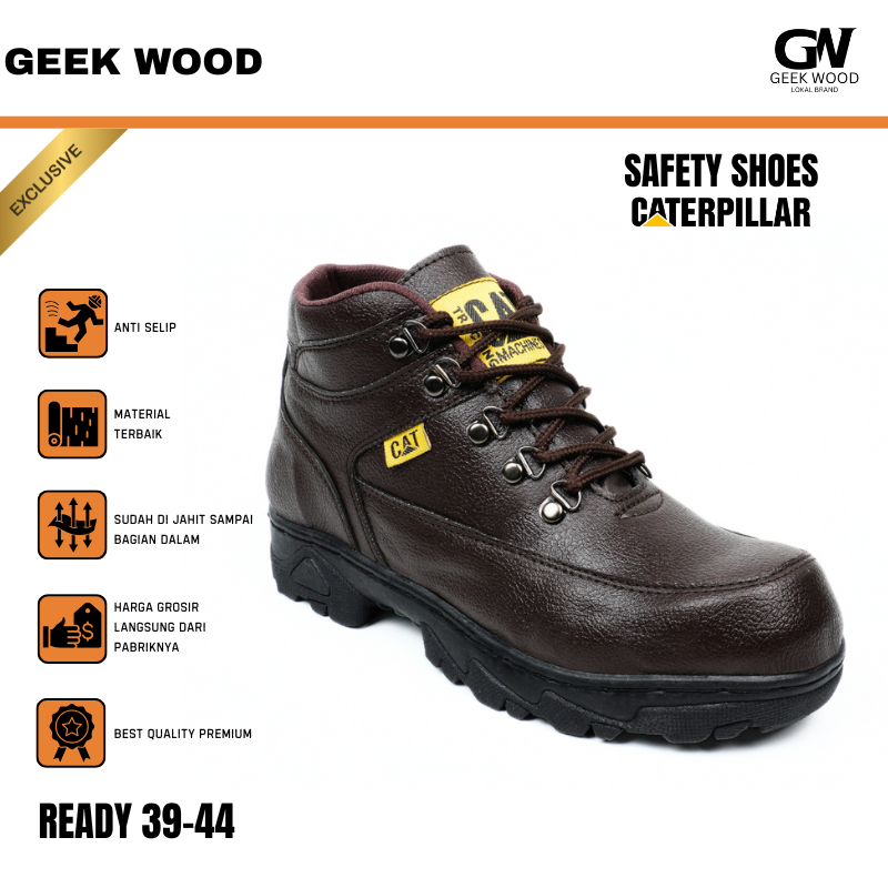 Jual Sepatu Safety Pria Safety Shoes Boots Caterpillar Sepatu Safety ...