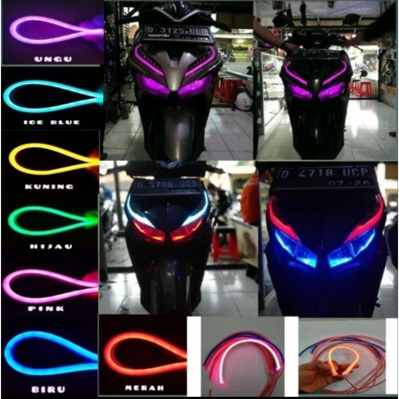Jual Lampu Alis Motor Mobil Variasi LED DRL Flexible 12V 30CM Led Alis ...