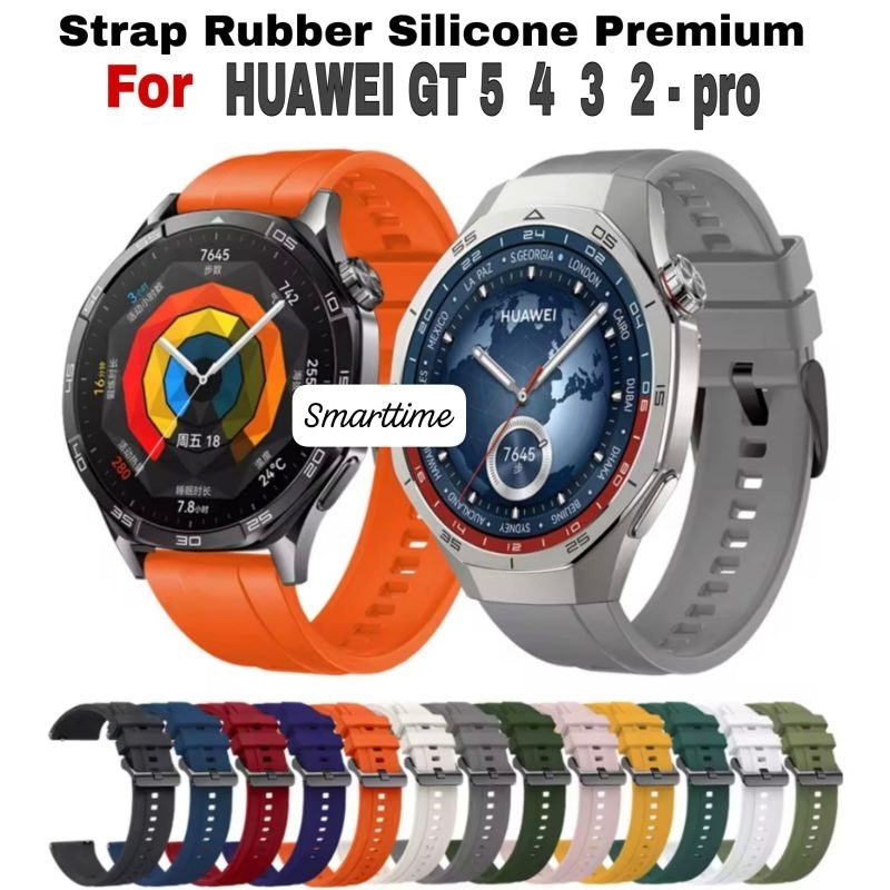 Jual Strap Rubber Silicone Premium HUAWEI GT 5 4 3 2 pro 46mm tali ...