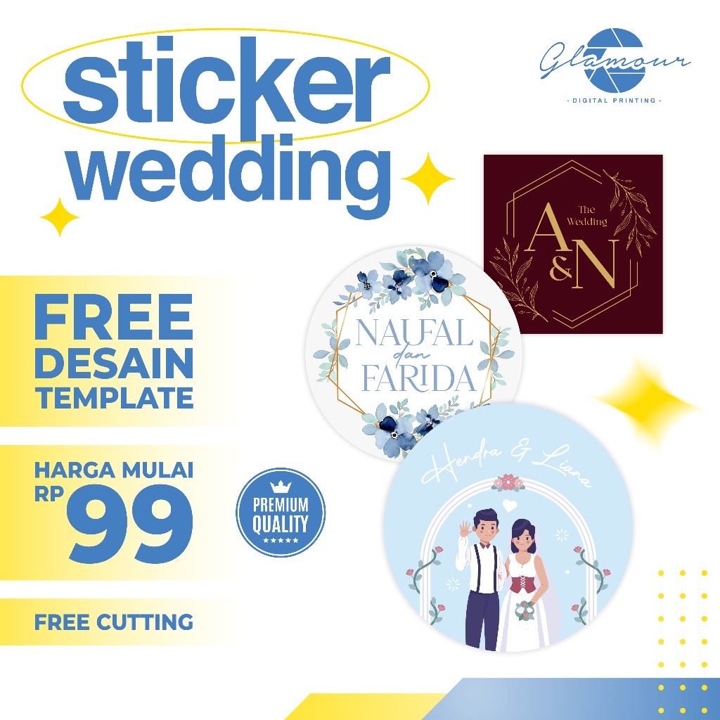 Jual Sticker Wedding Custom | Stiker Souvenir Pernikahan | Segel ...