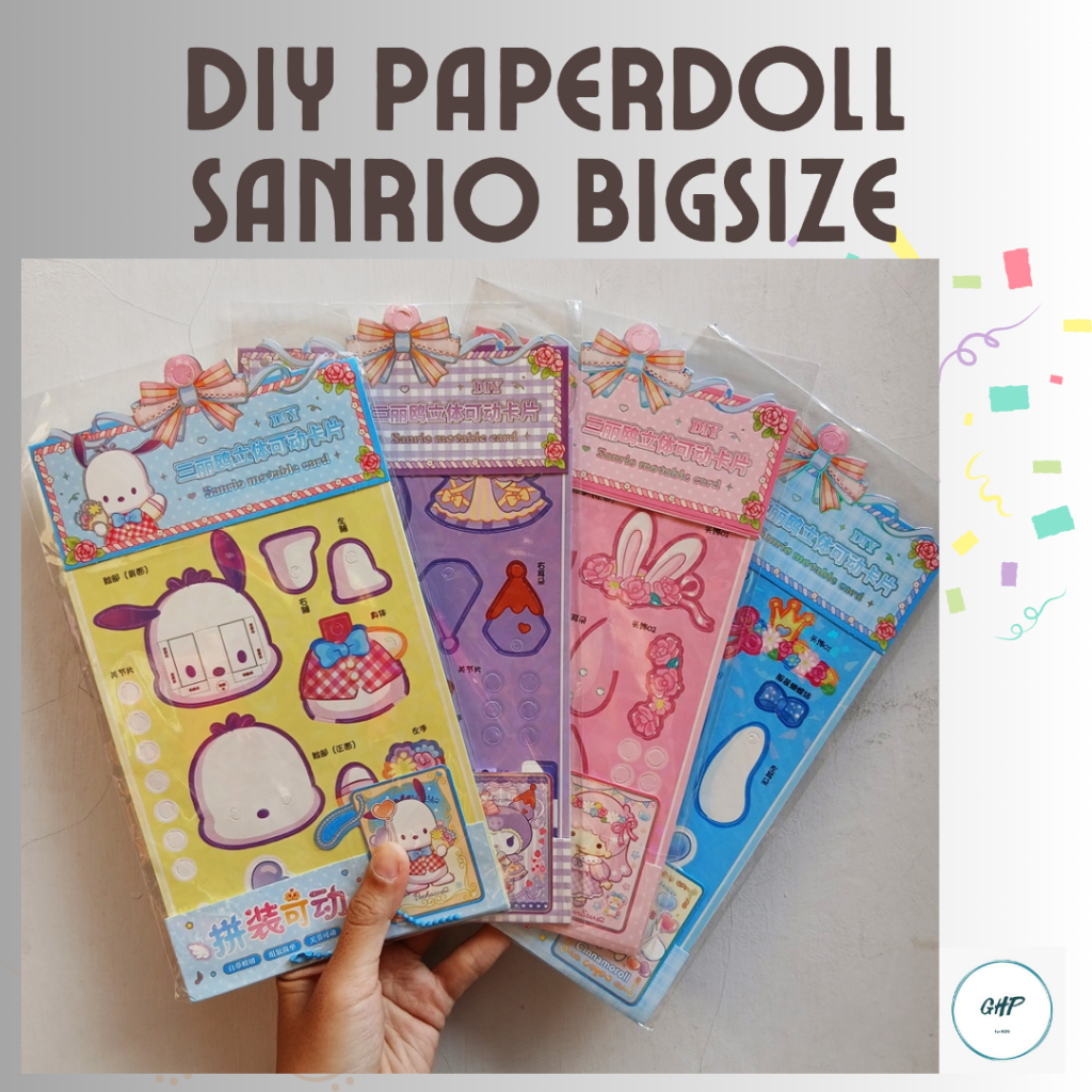 Jual Mainan DIY Paper Doll Sanrio Big Size - Puppet Doll Sanrio Boneka ...