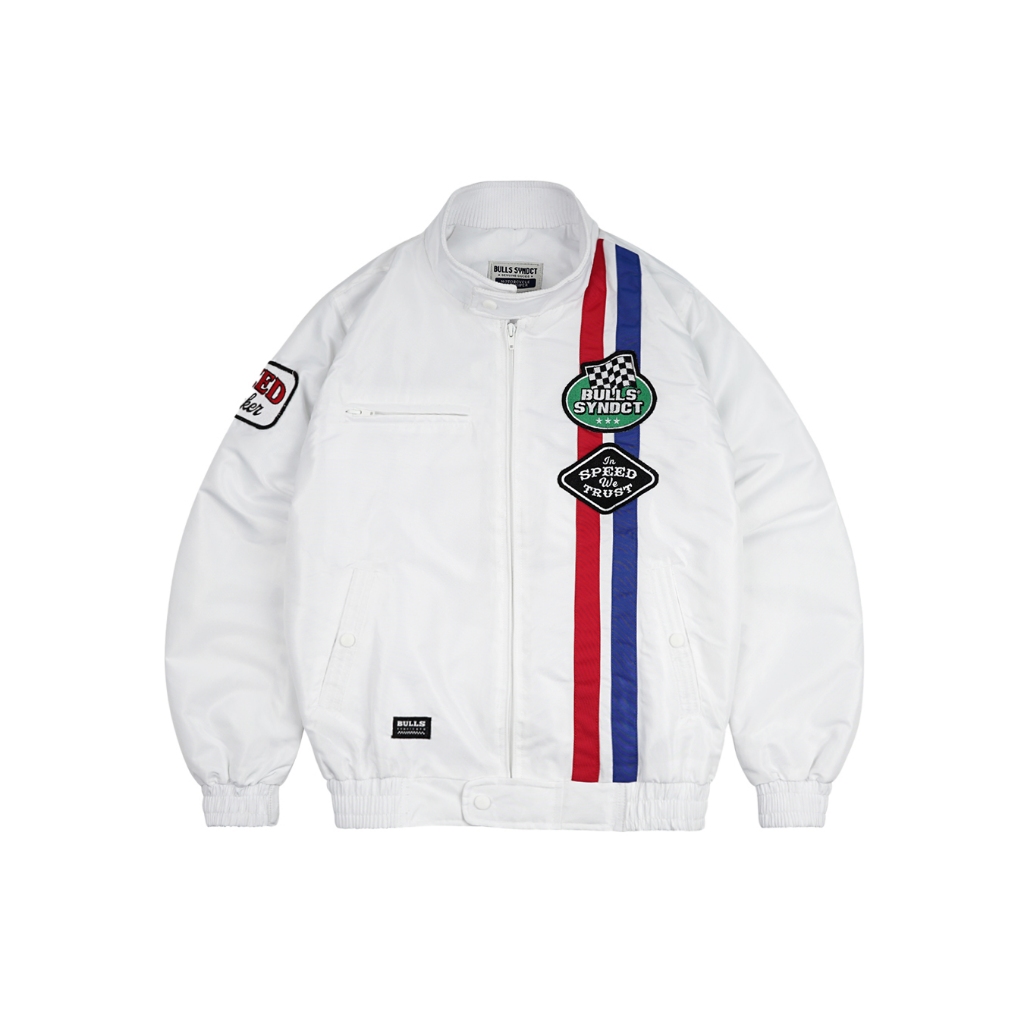 Jual BULLS SYNDICATE Jacket Costello White | Shopee Indonesia