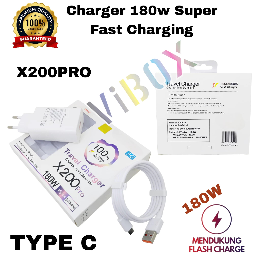 Jual Charger Vivo X200 Pro Micro Type C 180W Fast Charging Casan Vivo X200 Pro Type C Micro 180W ...