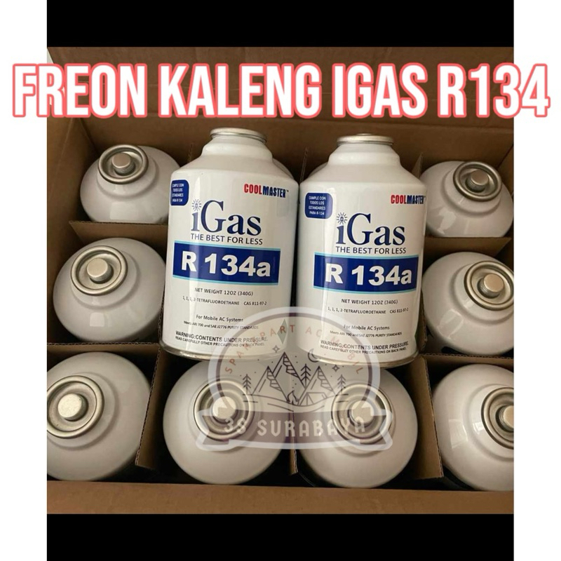 Jual Freon kaleng Igas R134A Ac Mobil Kulkas kemasan 390 gram R134 Preon Freon mantab ! (Baru ...
