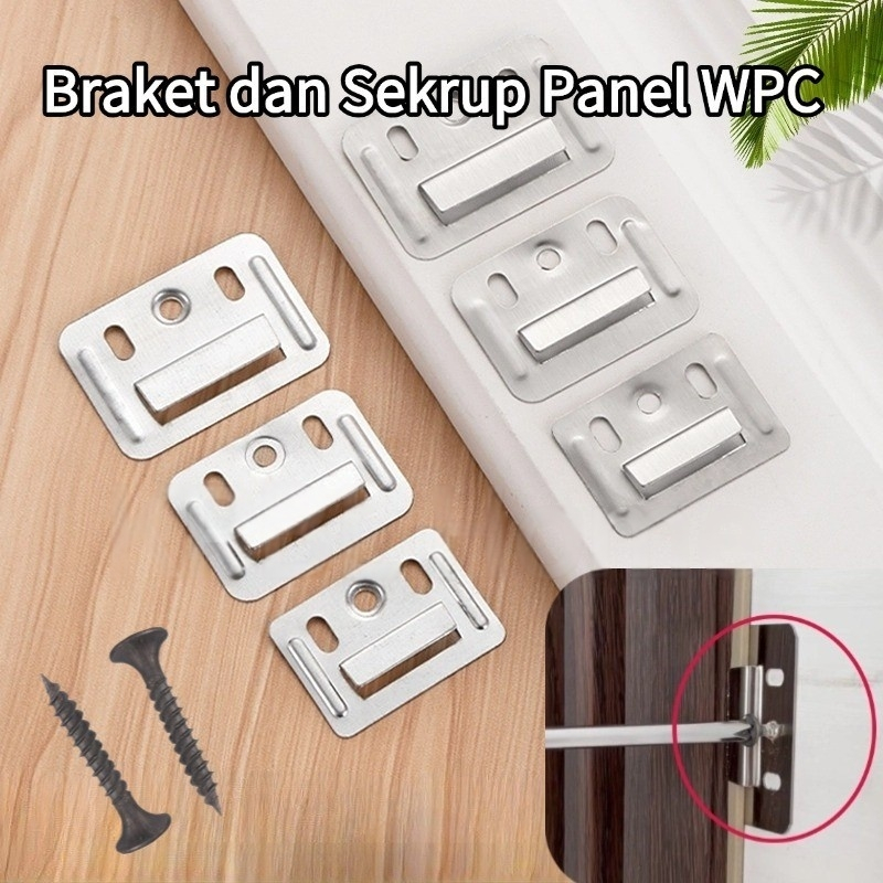 Jual 100PCS Clip Wood Pannel WPC / Klip WPC Wall Panel/Braket Panel dan ...