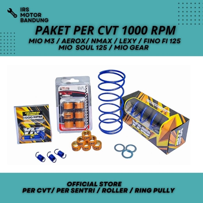 Jual Paketan Cvt Racing 1000 Rpm Mio M3 Nmax Aerox Fino FI 125 X-Ride ...