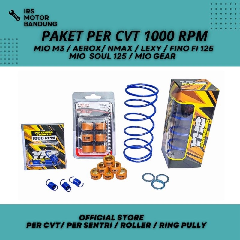 Jual Paketan Cvt Racing 1000 Rpm Mio M3 Nmax Aerox Fino FI 125 X-Ride ...
