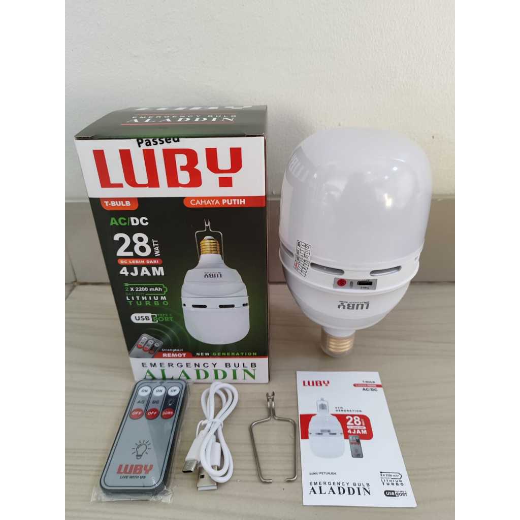 Jual LAMPU AC DC BOHLAM EMERGENCY / LAMPU DARURAT LUBY ALADIN 6W 8W 10W ...