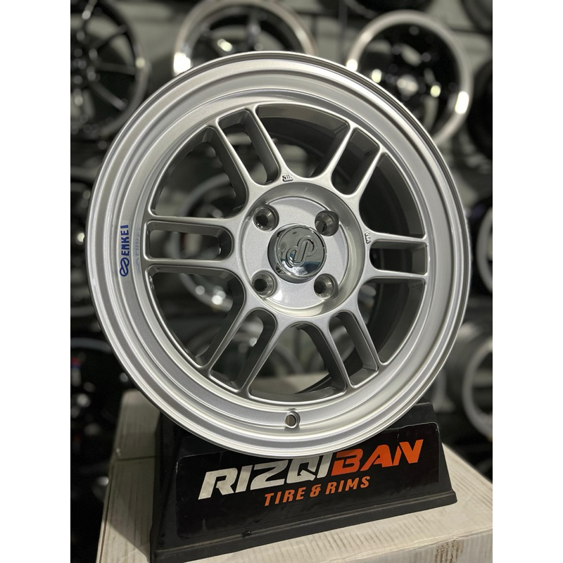Jual velg enkei rpf r15 hyper silver pcd 4x100 lebar 6,5 et42 kondisi ...