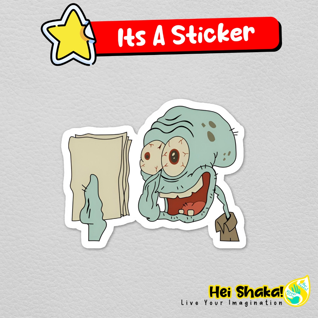 Jual Stiker Full Depression Squidward Sticker Kartun Spongebob Vinyl ...