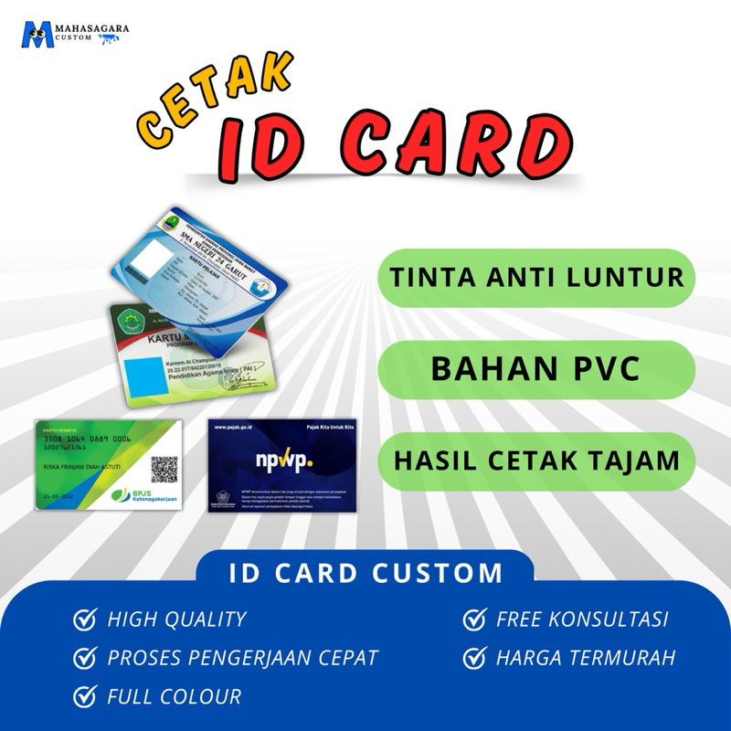 Jual Cetak ID CARD Bahan PVC Custom | Shopee Indonesia
