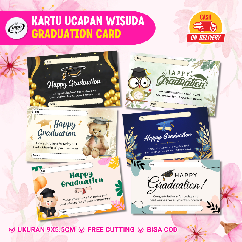 Jual [COD] KARTU WISUDA - HAPPY GRADUATION CARD - KARTU UCAPAN WISUDA ...
