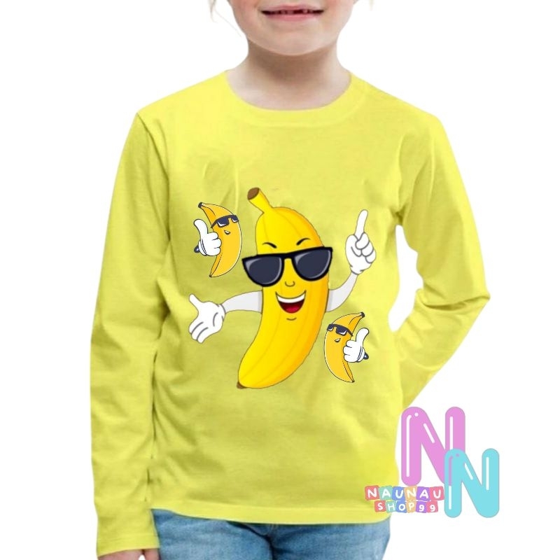 Jual Baju kaos anak buah pisang banan swag lengan panjang free cetak ...