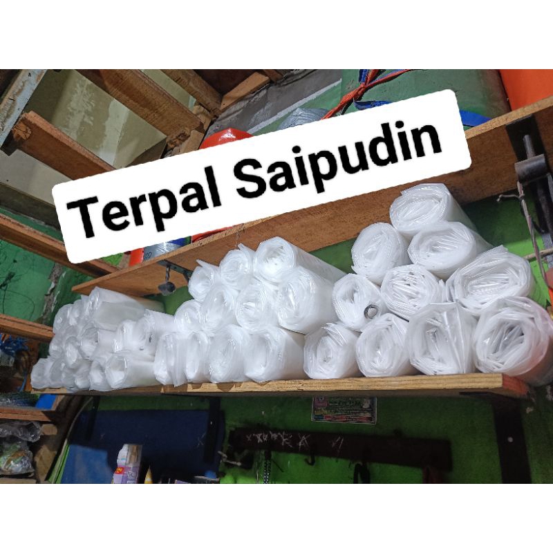Jual terpal plastik bening transparan kuat ukuran 1X2 meter tirai tenda ...