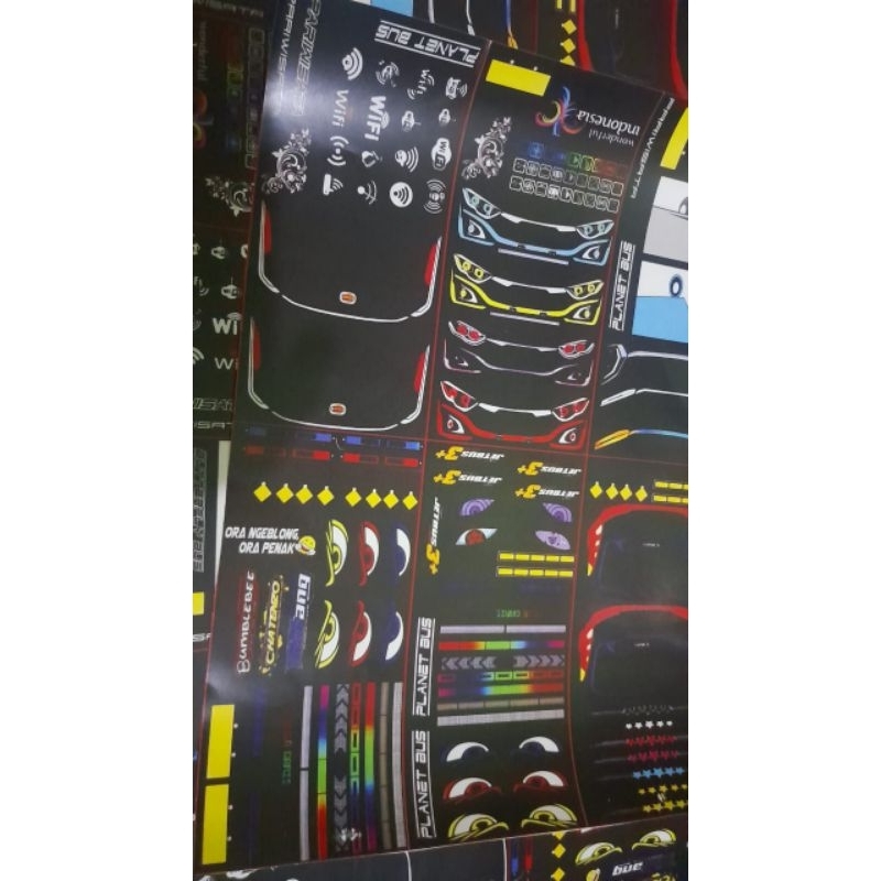 Jual Stiker miniatur bus Basuri 1 lembar isi 6 pcs | Shopee Indonesia
