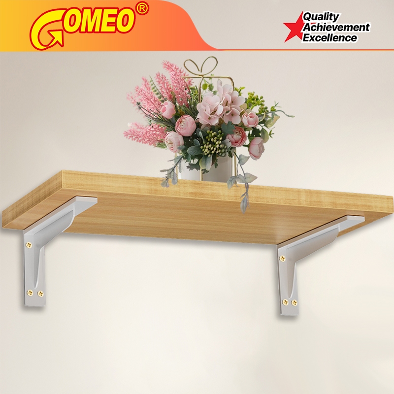 Jual Siku Rak Balok Putih GOMEO | Bracket Dinding Shelf Rak Penyangga ...
