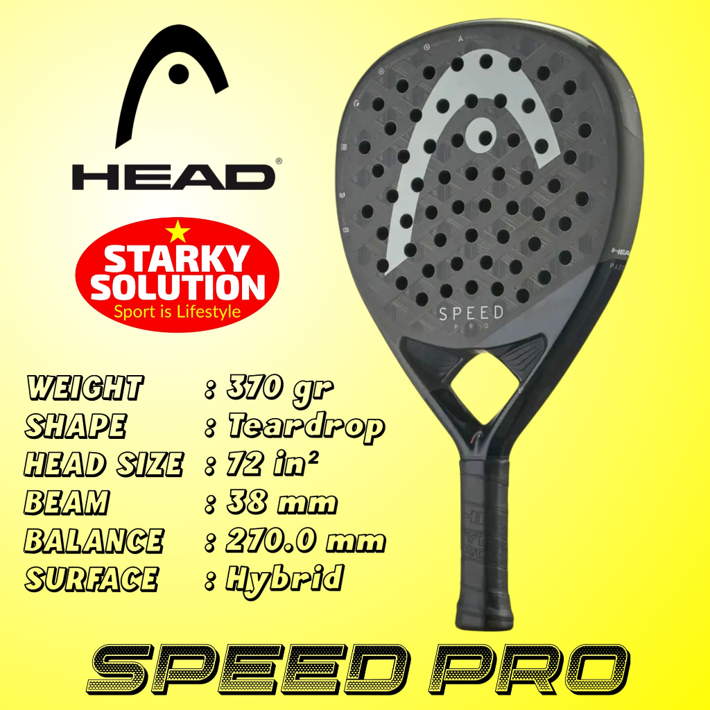 Jual Raket Padel HEAD SPEED PRO Teardrop Shape 370gr Racket Tenis Padel ...
