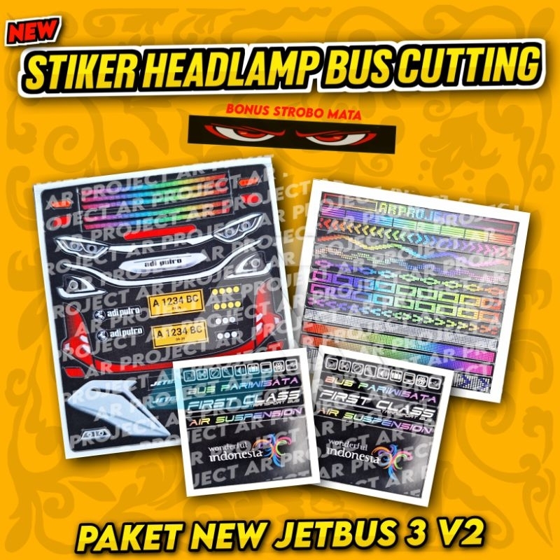 Jual PAKET STIKER HEADLAMP JETBUS 3 | Shopee Indonesia