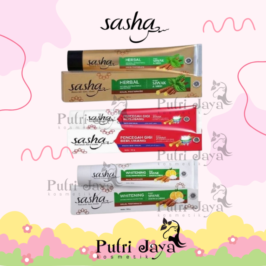 Jual SASHA Herbal Toothpaste Pasta Gigi Halal | Whitening ...