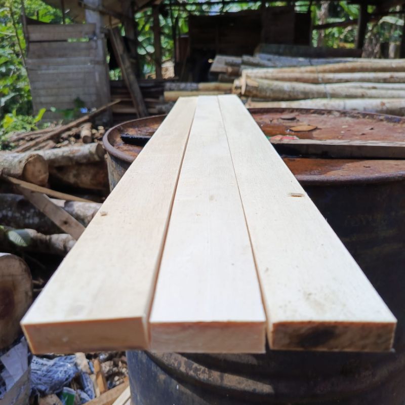 Jual 1,5x5 STIK KAYU RENG CEMPED PANJANG 100CM PAKET MURAH 10BATANG ...