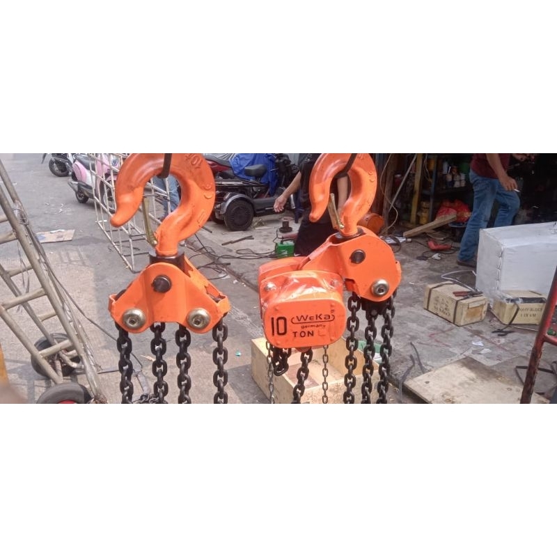 Jual Chain block 10 ton x 5 mtr Weka ( bercetevicate) | Shopee Indonesia