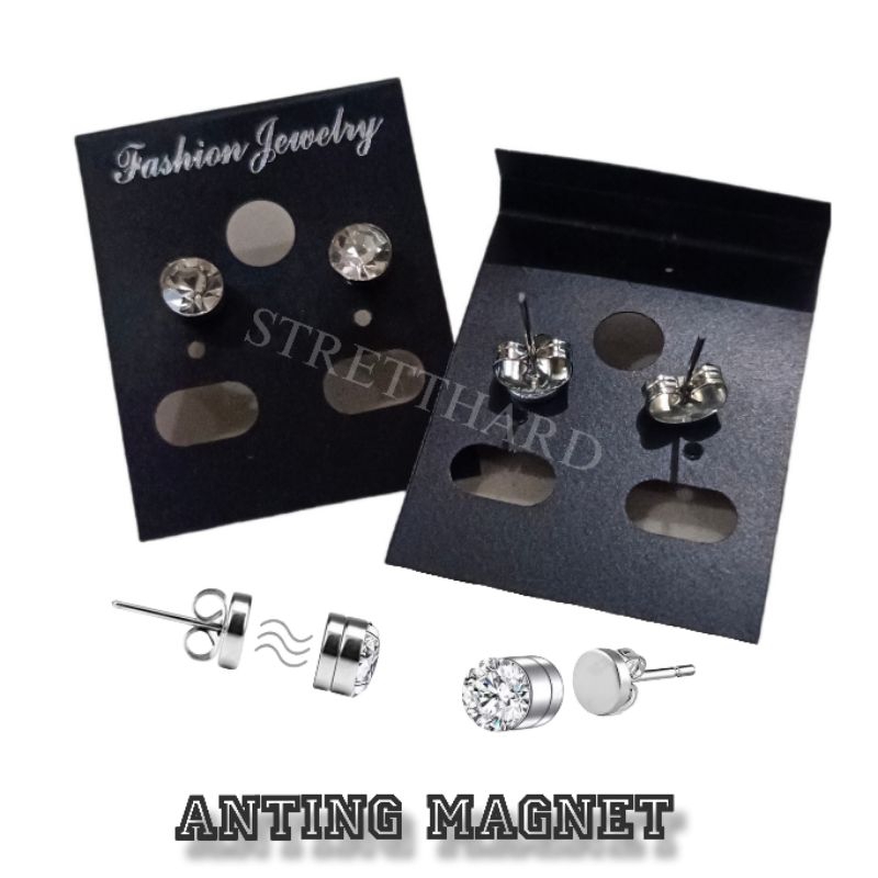 Jual Anting permata double magnet diamond model terbaru pria wanita ...