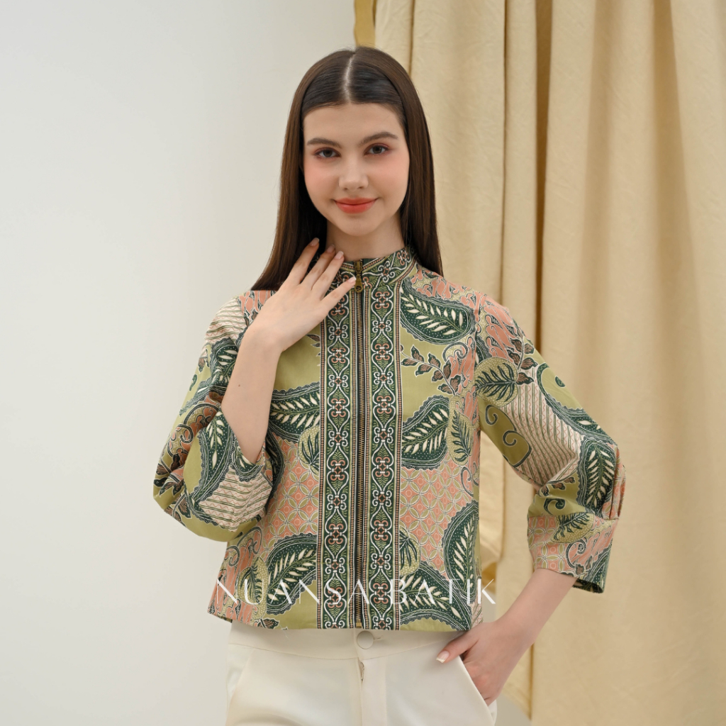 Jual Nuansa Batik Jaket Batik Lengan 7/8 Bahan Katun Stretch | Shopee Indonesia