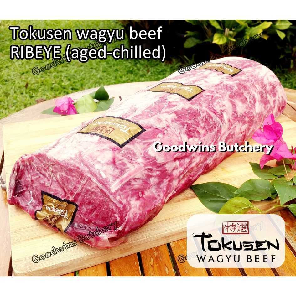 Jual Wagyu beef TOKUSEN RIBEYE marbling MBS 5-6 AGED CHILLED whole cut ...