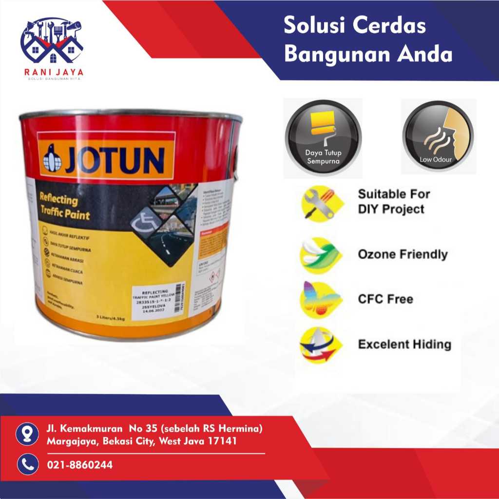 Jual CAT MARKA JALAN JOTUN TRAFFIC PAINT 3 LT - WHITE | Shopee Indonesia