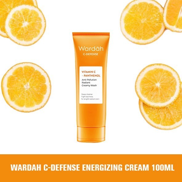 Jual WARDAH C-defense Vitamin C + Panthenol Anti-Pollution Radiant Creamy Wash 100 ml - Facial ...
