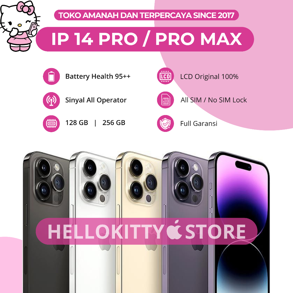 Jual iPHONE 14 Pro / 14 Pro max 128gb 256gb Lcd Original 100% No ...