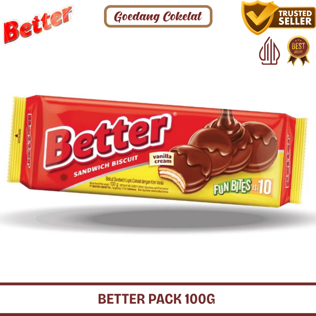 Jual Better Fun Bites Big Pack Sandwich Biscuit Biskuit Coklat Kemasan ...
