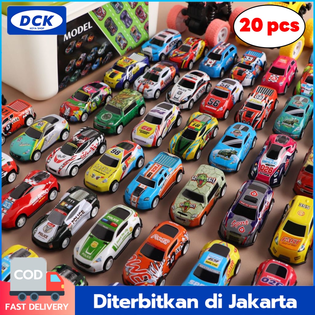 Jual Mobil Mini Mainan Anak (20pcs) Pullback Mix Colorfull Racing Car ...