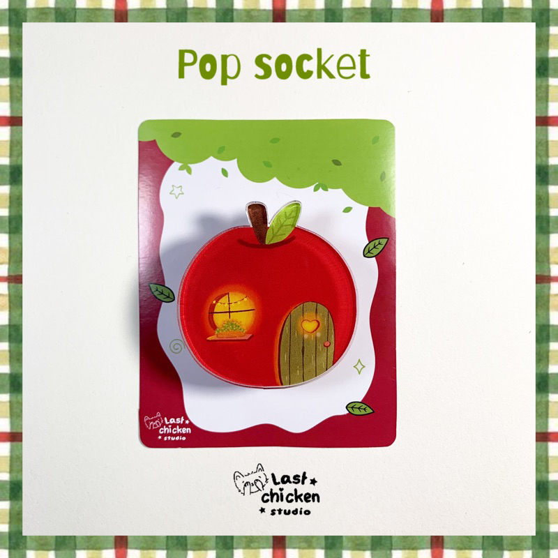 Jual Apple house acrylic pop socket | red apple pop socket | apple ...