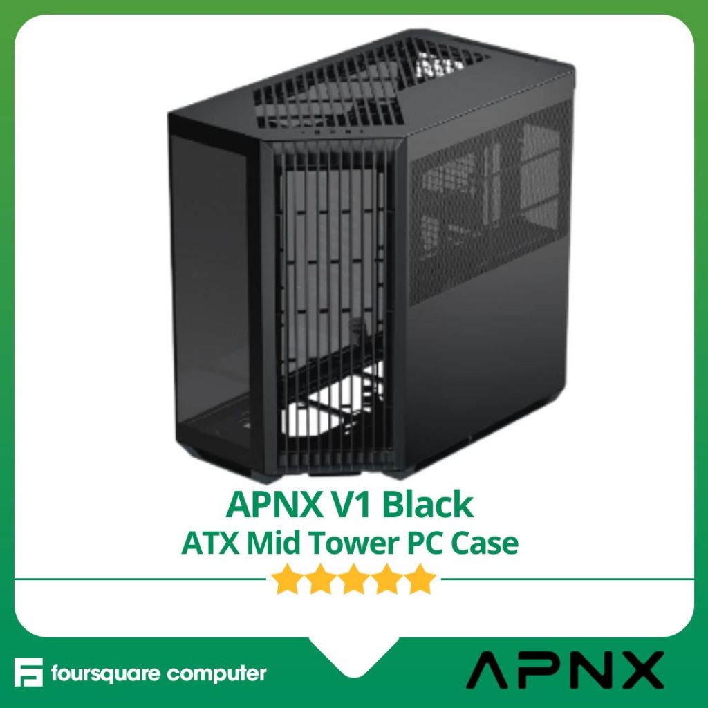 Jual APNX V1 Black ATX Mid Tower PC Case Casing | Shopee Indonesia